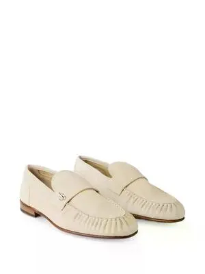 JIMMY CHOO Ellis Etched Velvet Suede Loafers
