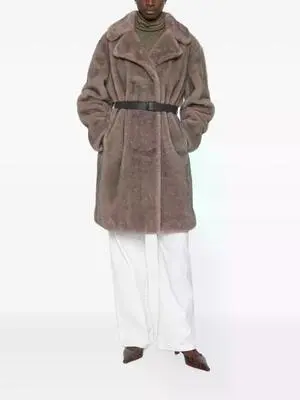P.a.r.o.s.h Belted Faux-fur Coat