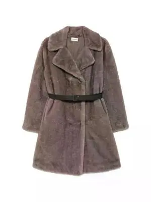 P.a.r.o.s.h Belted Faux-fur Coat - Brown