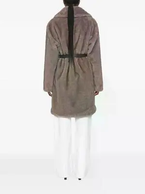 P.a.r.o.s.h Belted Faux-fur Coat - Brown