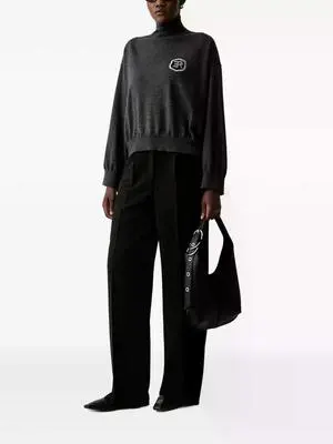 ERMANNO FIRENZE Logo-patch Roll-neck Sweater
