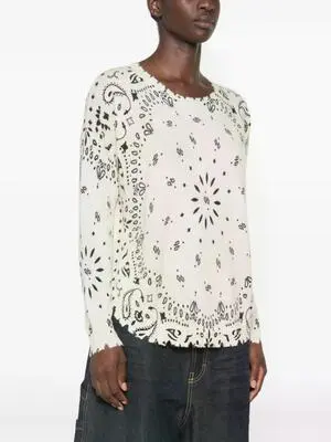 KUJTEN Mela Bandana Distressed Sweater