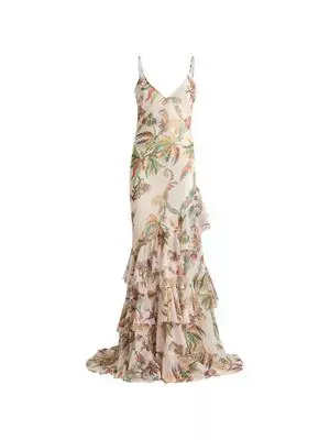 Etro Ruffled Paisley-print Maxi Dress