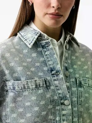 Armani Exchange Logo-print Denim Shirt