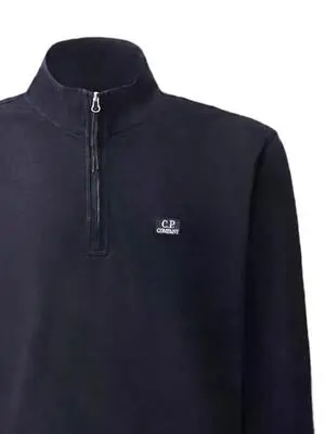 C.P. COMPANY Stretch Piquet Long Sleeve Half Zip Polo