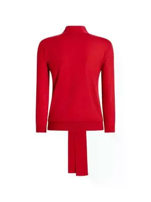 Dolce & Gabbana Bow-detail Long-sleeve Sweater - Red