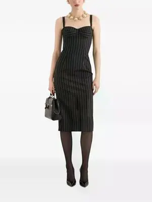 Dolce & Gabbana Pinstripe Wool Dress