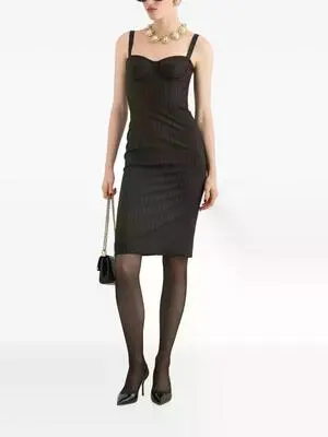 Dolce & Gabbana Pinstripe Wool Dress
