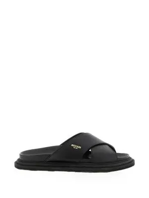 Moschino Plaque Crossover-strap Sandals