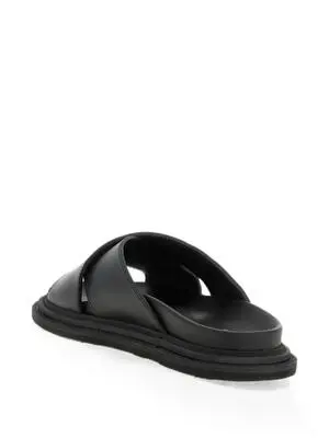 Moschino Plaque Crossover-strap Sandals