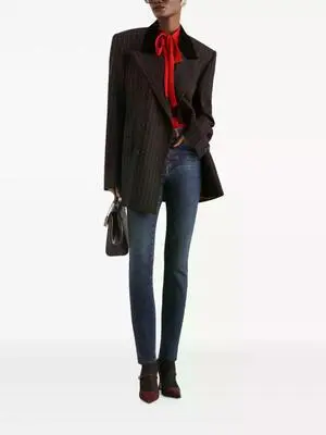 Dolce & Gabbana Double-breasted Pinstripe Wool Jacket