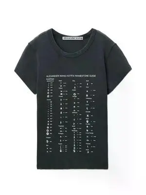 Alexander Wang Fitted T-shirt With Hotfix Card Graphic