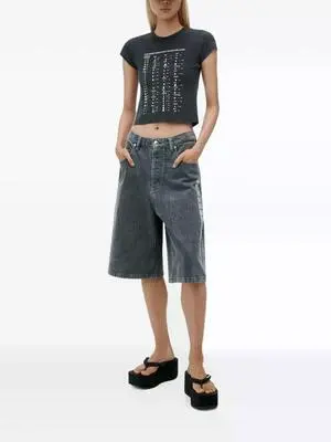 Alexander Wang Fitted T-shirt With Hotfix Card Graphic
