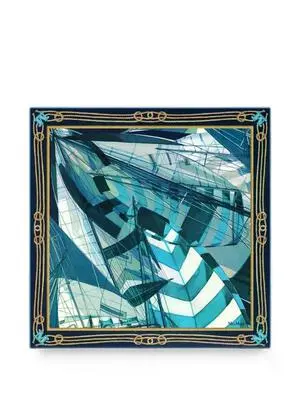 Max Mara Printed Silk Foulard Sky