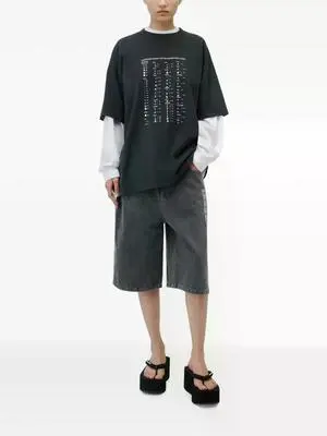 Alexander Wang Short-sleeve T-shirt With Hotfix Card Graphic