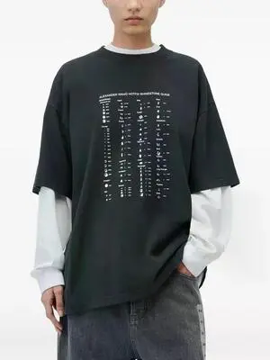Alexander Wang Short-sleeve T-shirt With Hotfix Card Graphic