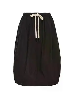 LEE MATHEWS Callum Drawstring Balloon Midi Skirt - Black