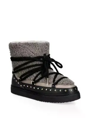Inuikii Curly Rock Studded Ankle Boots