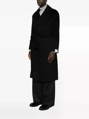 Caruso Belted Notch-lapels Coat