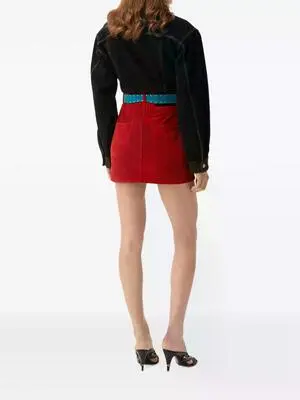 Versace Corduroy Velvet Mini Skirt