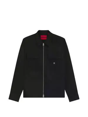 Hugo Oversized-fit Shirt With Zipper Closure - Black