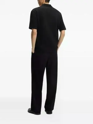 Hugo Structured Cotton-blend Polo Shirt With Johnny Collar