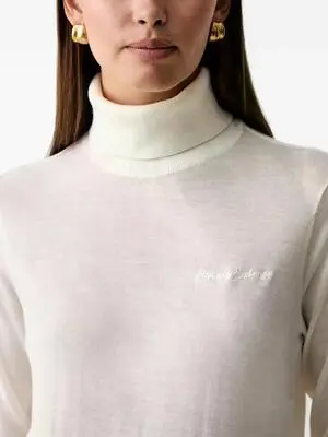 Armani Exchange Logo-embroidered Roll-neck Sweater