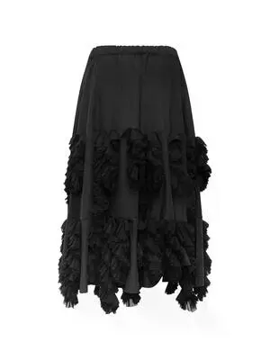 Comme Des Garçons Layered Ruffled Midi Skirt