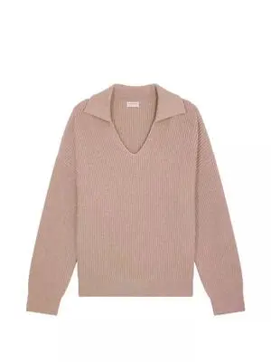 FURSAC Ribbed-knit V-neck Sweater - Neutrals