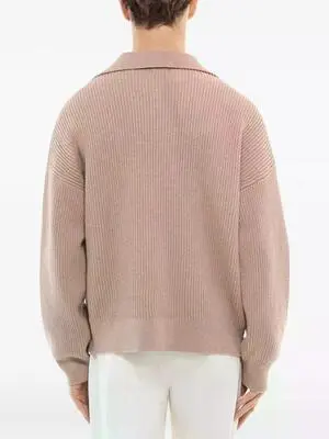FURSAC Ribbed-knit V-neck Sweater