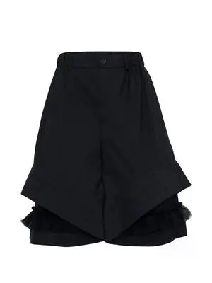 Noir Kei Ninomiya Gathered Layered Shorts