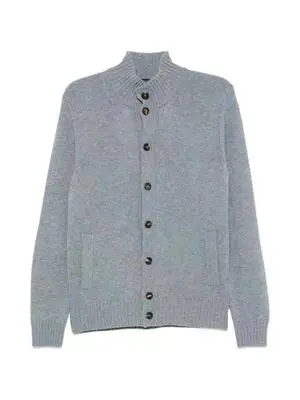 ZANONE Button-up High-neck Cardigan - Blue