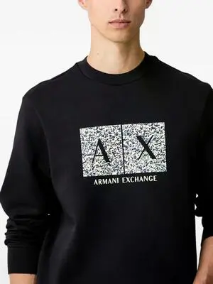 Armani Exchange Logo-print Sweatshirt - Black