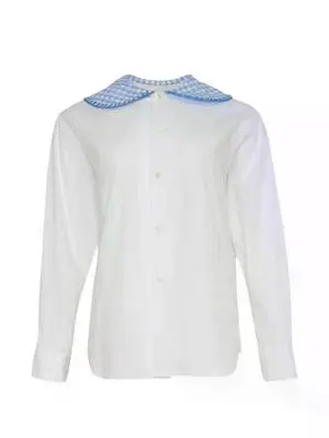 TAO Gingham-collar Cotton Shirt