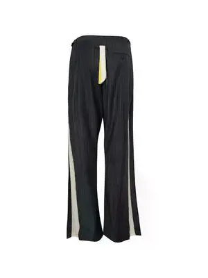LITKOVSKA Pinstripe Frayed-edge Trousers