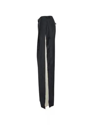 LITKOVSKA Pinstripe Frayed-edge Trousers