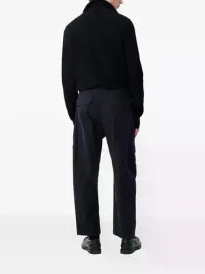 Studio Nicholson Oran High-collar 12-gauge Knit Cardigan - Black