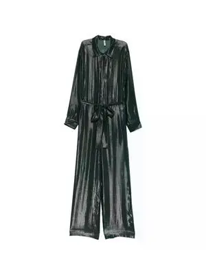 INDRESS Metallic-effect Belted Jumpsuit