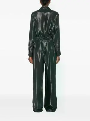 INDRESS Metallic-effect Belted Jumpsuit