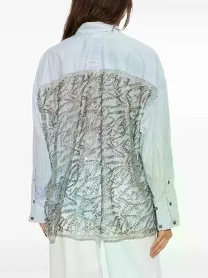 Munthe Vontairo Stripe-print Sequin-embellished Shirt