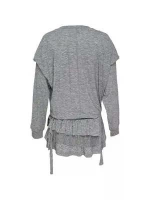 OPEN YY Raw-cut Ruffled Top