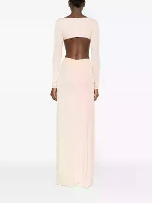 Elisabetta Franchi Cut-out Ruched Maxi Dress