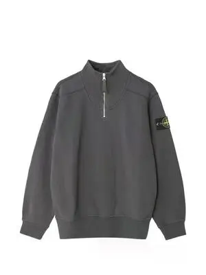 Stone Island 6100021 Comfort-fit Half-zip Sweatshirt With Stand Collar