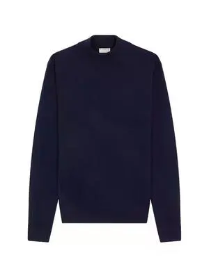 FURSAC Mock-neck Wool Sweater - Blue