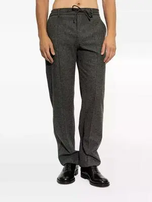 Etro Drawstring-waist Pressed-crease Trousers
