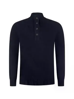 GRAN SASSO Button-fastening High-neck Sweater
