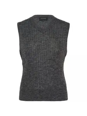 LEE MATHEWS Ribbed-knit V-neck Vest