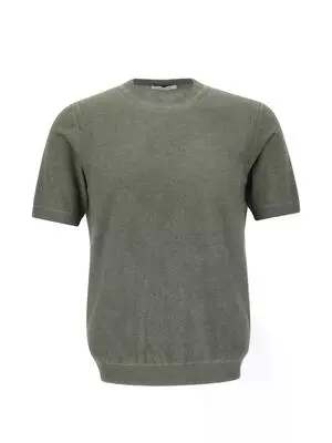 KANGRA Short-sleeve Fine-knit T-shirt - Green