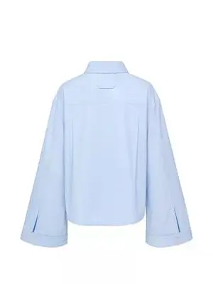LEE MATHEWS Flared-sleeve Cropped Shirt
