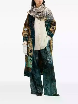 PIERRE-LOUIS MASCIA Floral-print Longline Coat